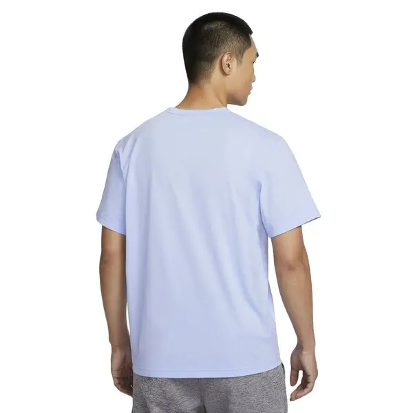 Nike Dri-fit Uv Hyverse Short Sleeve Fitness Top - Blue