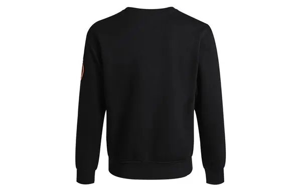 JORDAN Air Basketball Print Digital Crewneck Pullover Fleece Sweatshirt - Black