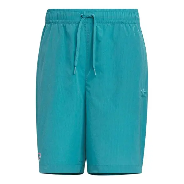 Adidas Originals Trefoil Logo Graphic Shorts - Blue