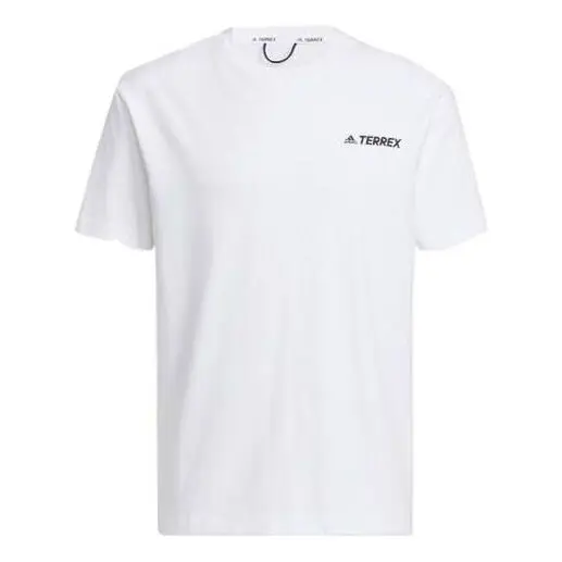 Adidas U Trx Logo T Outdoor Sports Short Sleeve White T-shirt - Default Color
