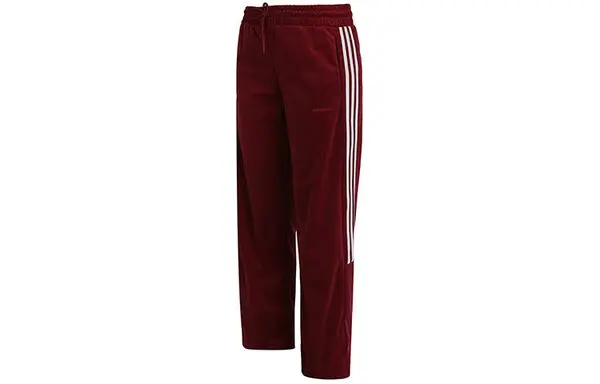 Adidas Velour Jogger Pants With Three-stripe Detail