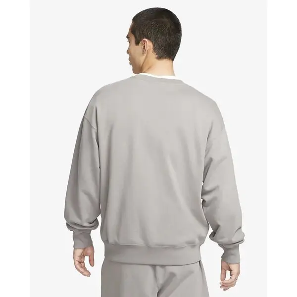 Nike Solo Swoosh French Terry Crew Neck Top 'grey - Grey/multi-color