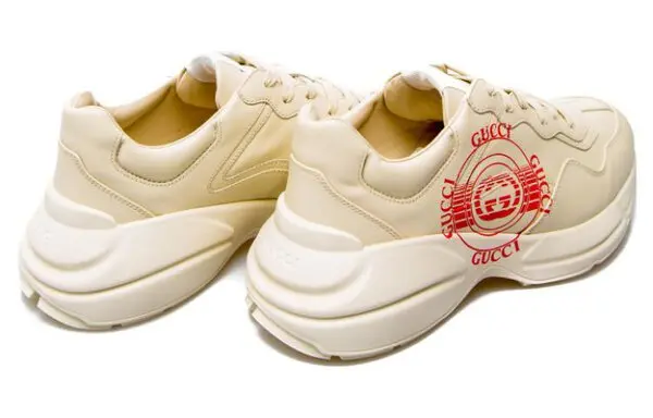 Gucci Rhyton "disk Print" Sneakers - Ivory/red