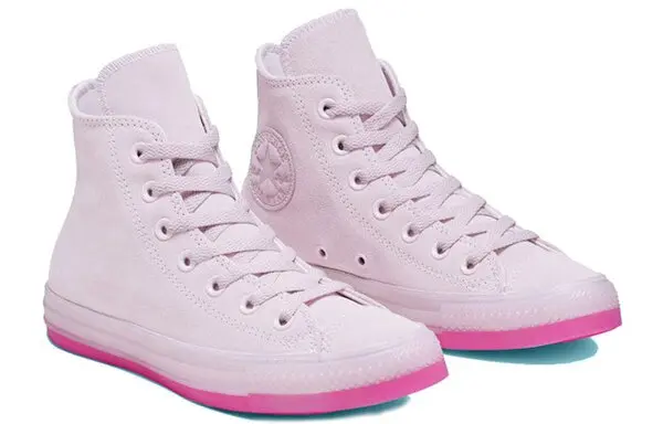 CONVERSE Suede High Top Jelly Sole Sneakers - Pink
