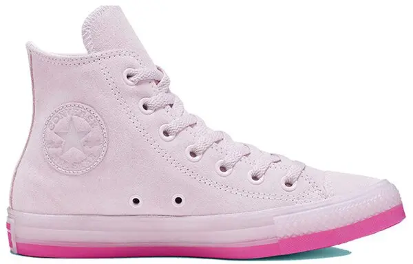 CONVERSE Suede High Top Jelly Sole Sneakers - Pink