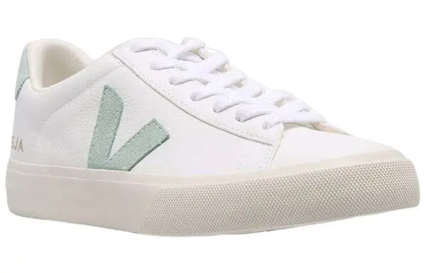 VEJA Campo Chromefree Lace-up Sneakers - White/green