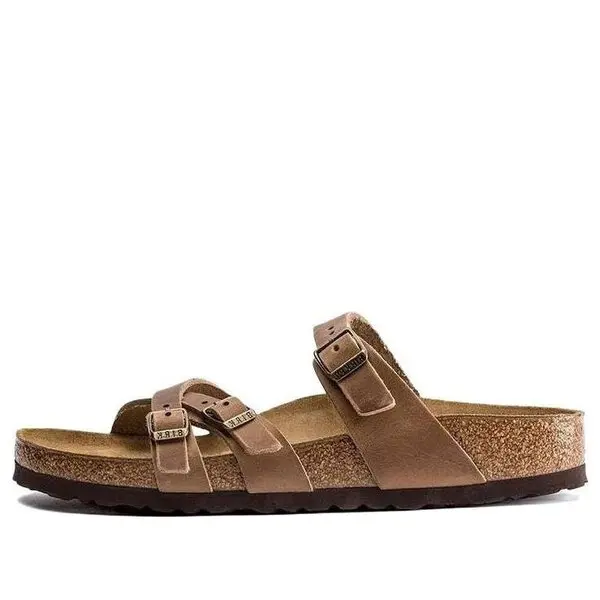 BIRKENSTOCK Franca Oiled Leather Sandals - Brown