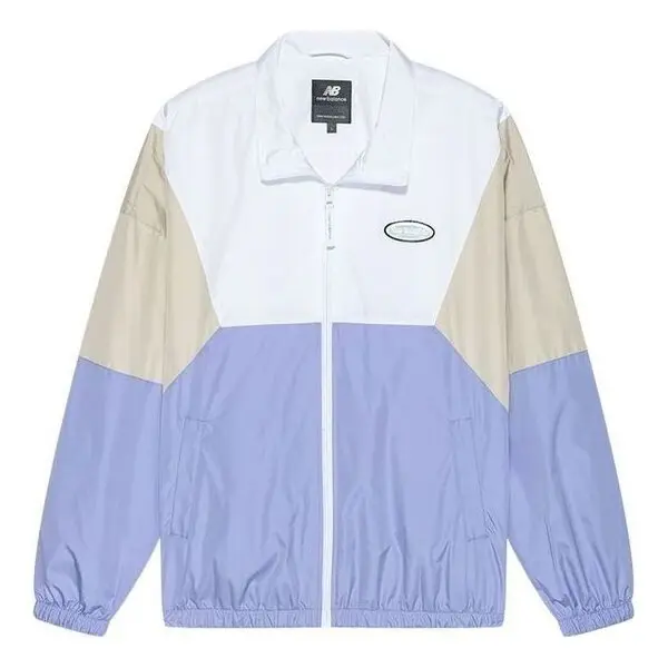 NEW BALANCE Sport Woven Jacket - White/purple/beige