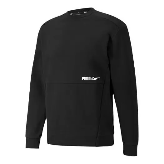 PUMA Winterized Crew Logo Sweatshirt - Black