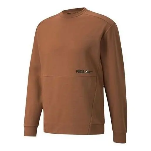 PUMA Winterized Crew Logo - Tan