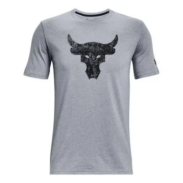 Under Armour Project Rock Brahma Bull Short Sleeve T-shirt 'grey Black - Grey/black