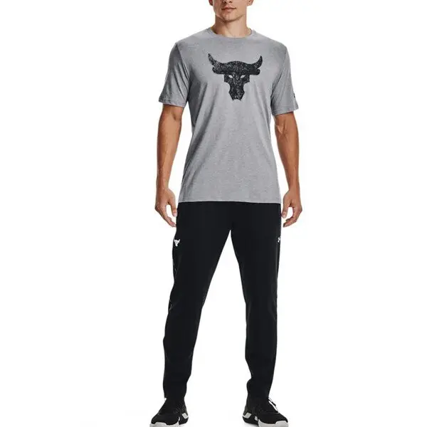 Under Armour Project Rock Brahma Bull Short Sleeve T-shirt 'grey Black - Grey/black