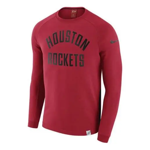 Nike Houston Rockets Alphabet Printing Round Neck Pullover Red - Multi-color