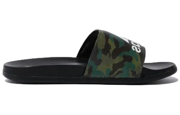 Adidas Adilette Comfort Slides - Black/green