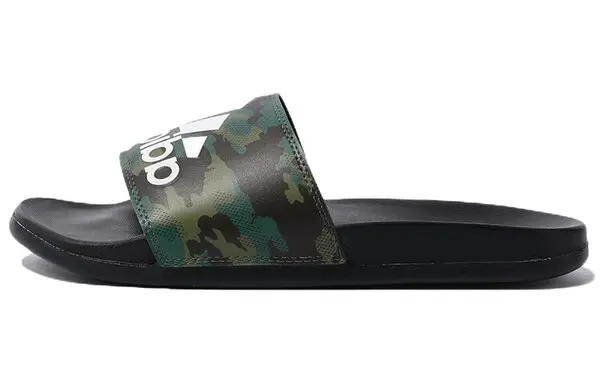 Adidas Adilette Comfort Slides - Black/green