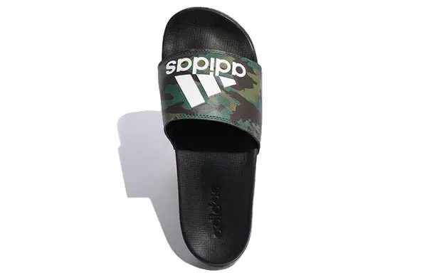 Adidas Adilette Comfort Slides - Black/green