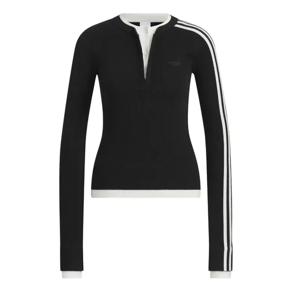 Adidas Premium 3s Button Sweatshirt - Black