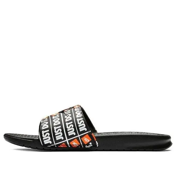 Nike Benassi Print "just Do It" Slides - Black