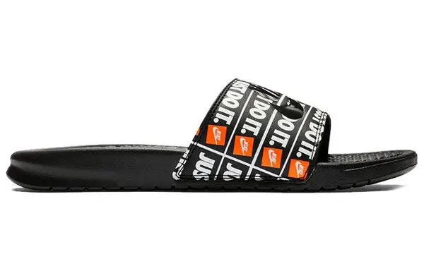 Nike Benassi Print "just Do It" Slides - Black