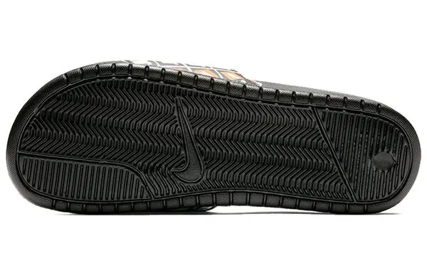 Nike Benassi Print "just Do It" Slides - Black