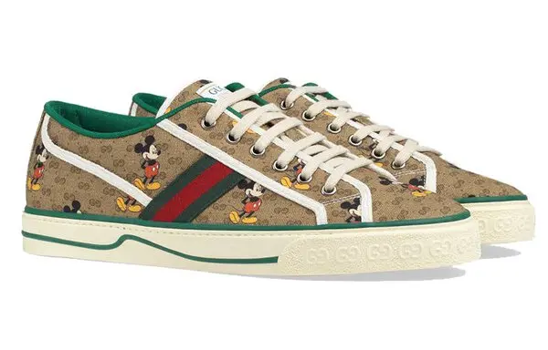 Gucci Disney X Tennis 1977 Mickey Mouse Sneakers - Brown