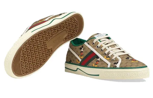 Gucci Disney X Tennis 1977 Mickey Mouse Sneakers - Brown