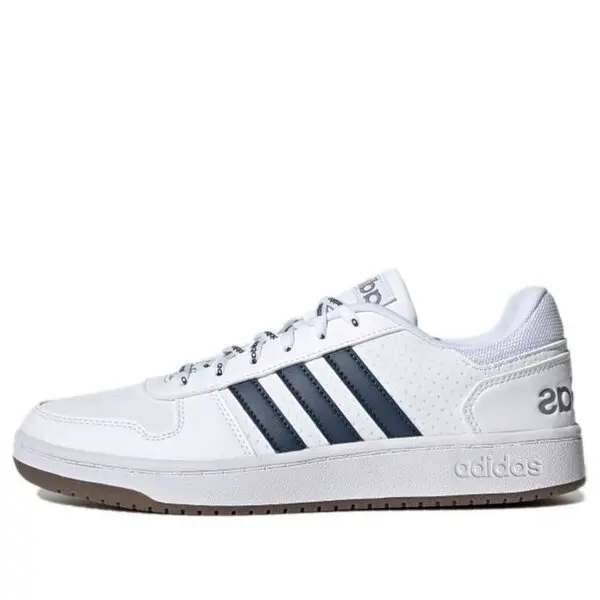 Adidas Hoops 2.0 Low Top Sneakers - White/blue