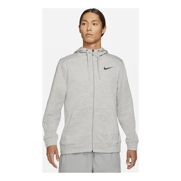 Nike Dry Hoodie Full-zip Lightweight Jacket - Grey