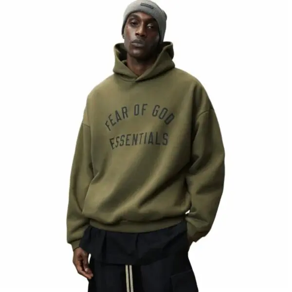 Fear Of God Fleece Hoodie - Olive