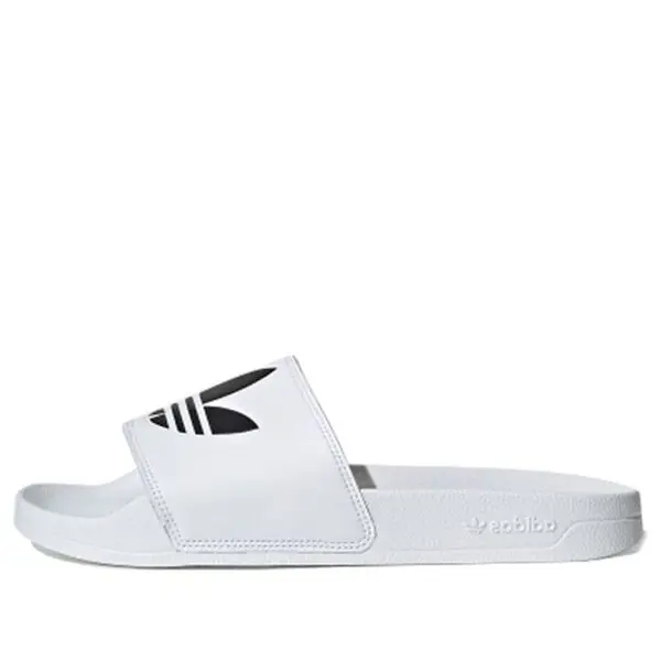 Adidas Adilette Lite Slides With Trefoil Logo - Cloud White/core Black