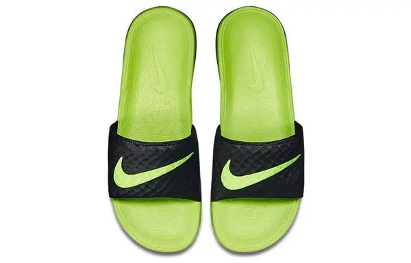 Nike Benassi Solarsoft Slides - Black/volt
