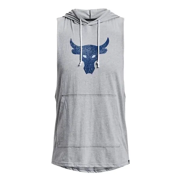 Under Armour Project Rock Bsr Bull Sleeveless Hoodie - Grey/blue