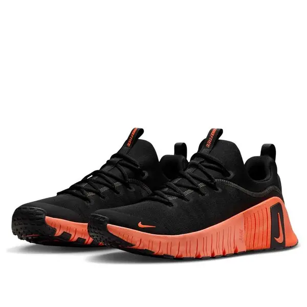 Nike Free Metcon 6 Athletic Sneakers - Black/hyper Orange