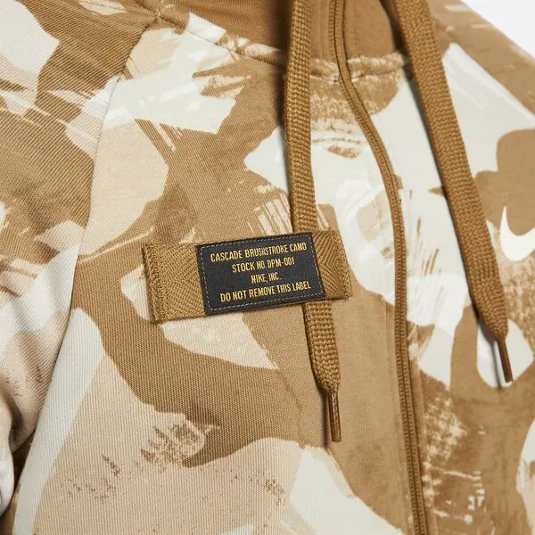 Nike Camouflage Dri-fit Fleece Full-zip Hoodie