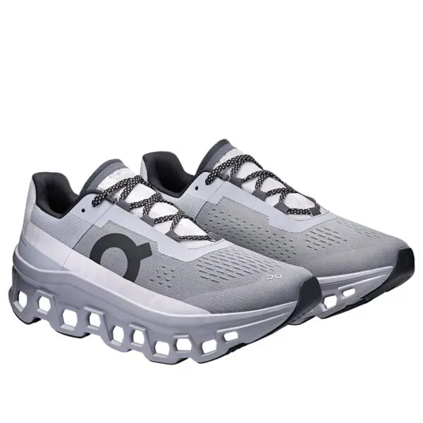 On Cloudmonster Running Shoes - Alloy/silver