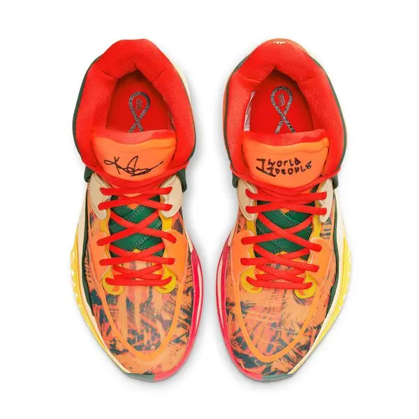 Nike Kyrie Infinity '1 World, 1 People' Basketball Sneakers - Orange/green