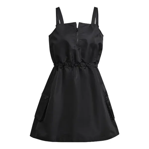 Adidas Nylon Zip-up Utility Dress - Black