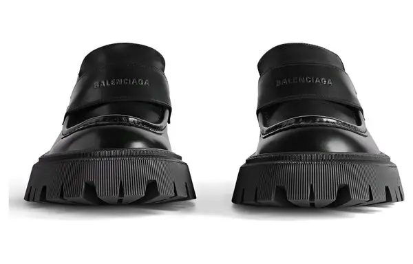 Balenciaga Tractor Loafer Shoes In Smooth Calfskin