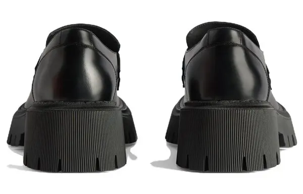 Balenciaga Tractor Loafer Shoes In Smooth Calfskin