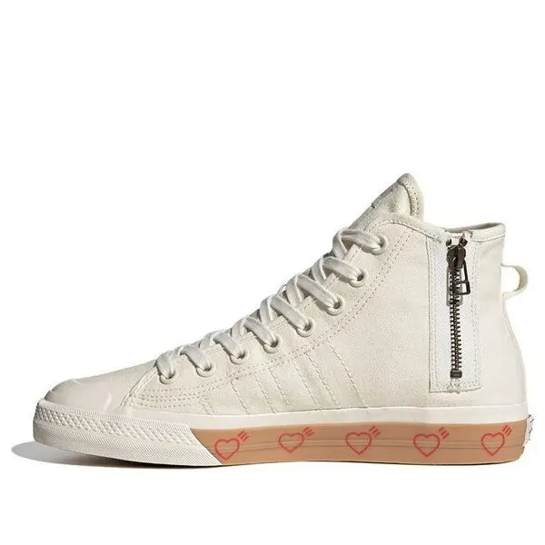 Adidas Human Made X Nizza High Top Sneakers - Cream