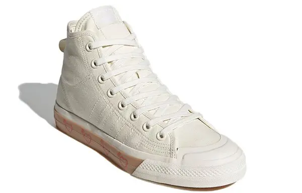 Adidas Human Made X Nizza High Top Sneakers - Cream