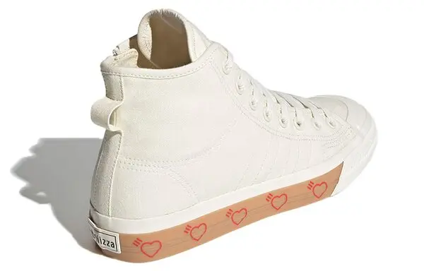 Adidas Human Made X Nizza High Top Sneakers - Cream