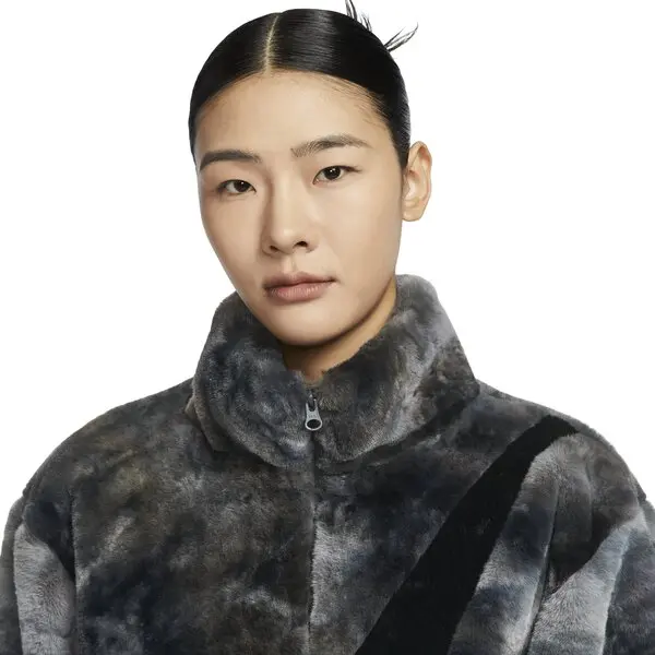 Nike Big Swoosh Faux Fur Jacket