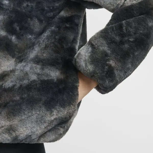 Nike Big Swoosh Faux Fur Jacket