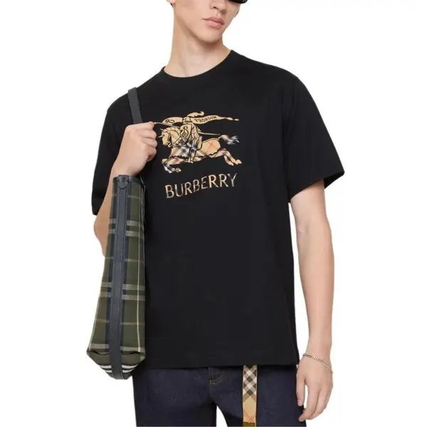 Burberry 26 Ekd Ombré Cotton T-shirt - Black