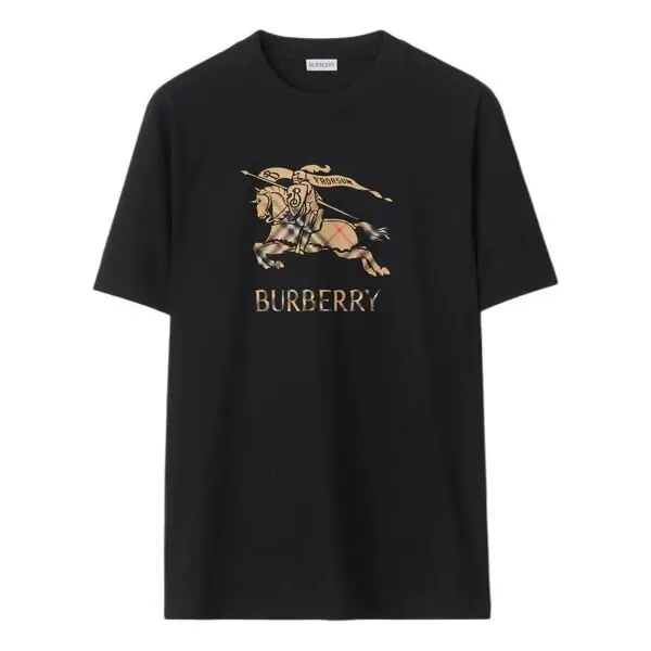 Burberry 26 Ekd Ombré Cotton T-shirt - Black