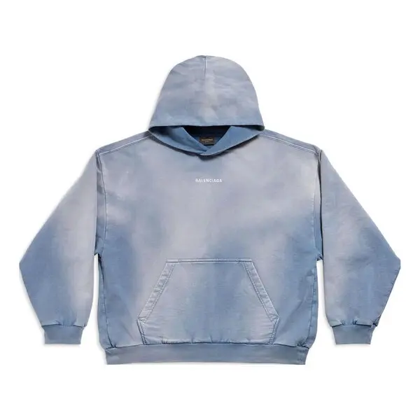 Balenciaga Logo Hoodie - Blue