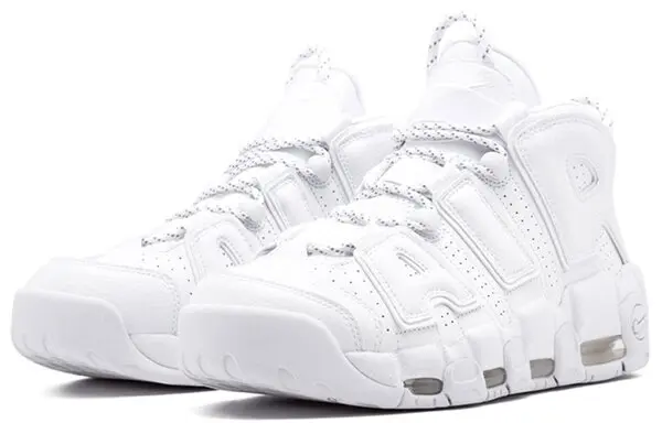 Nike More Uptempo 'triple Sneakers - White