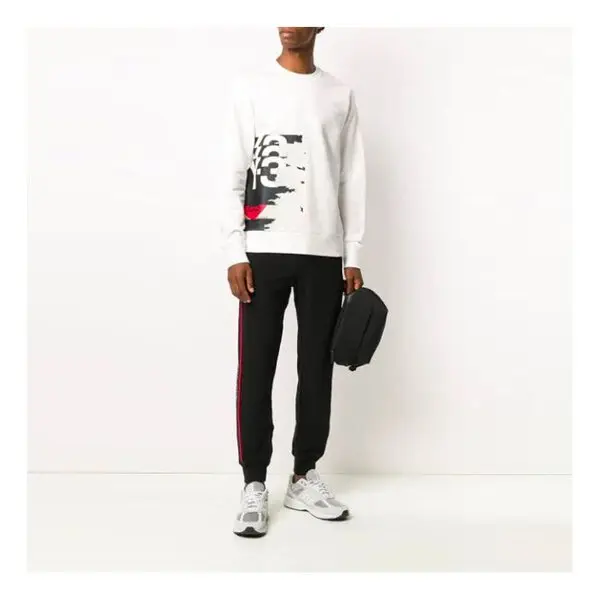 Adidas Y-3 Logo Printed Pullover - White