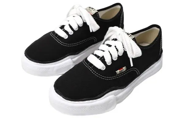 Mihara Yasuhiro Baker Og Sole Canvas Low-top Sneaker - Black
